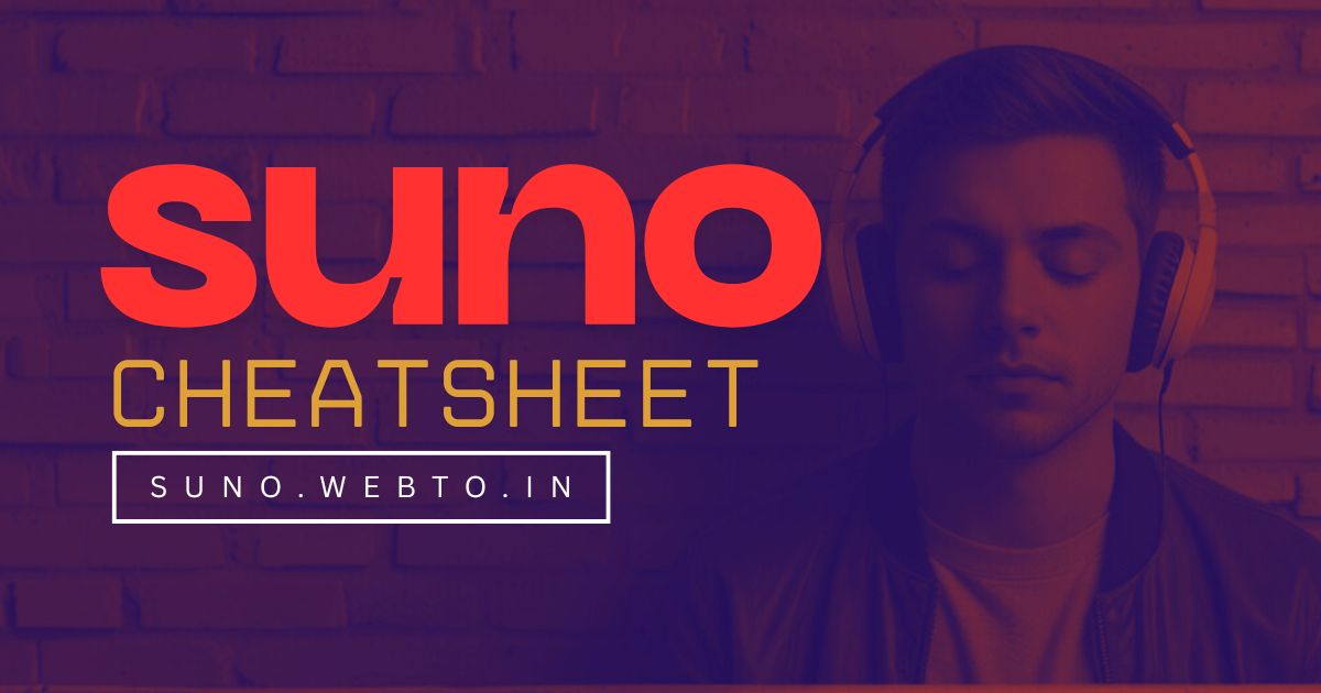 Suno AI Cheatsheet - Complete Reference Guide